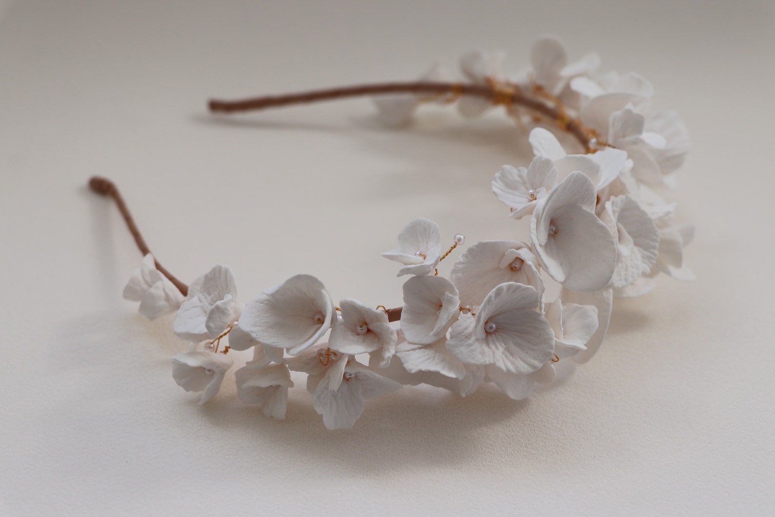 Clay Flowers Tiara Floral Headpiece Bridal Headpiece Bridal - Etsy
