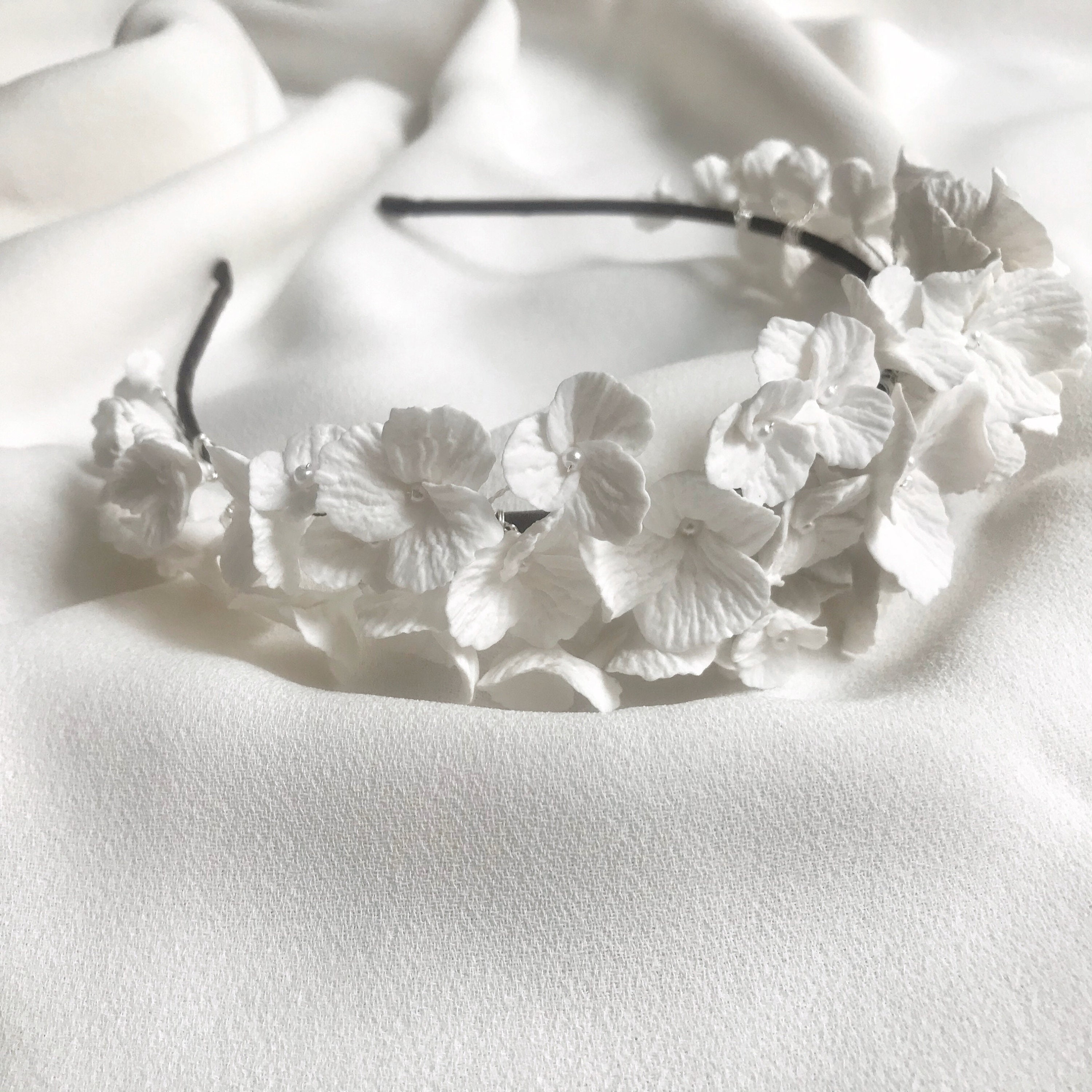 Clay Flowers Tiara Floral Headpiece Bridal Headpiece Bridal - Etsy UK