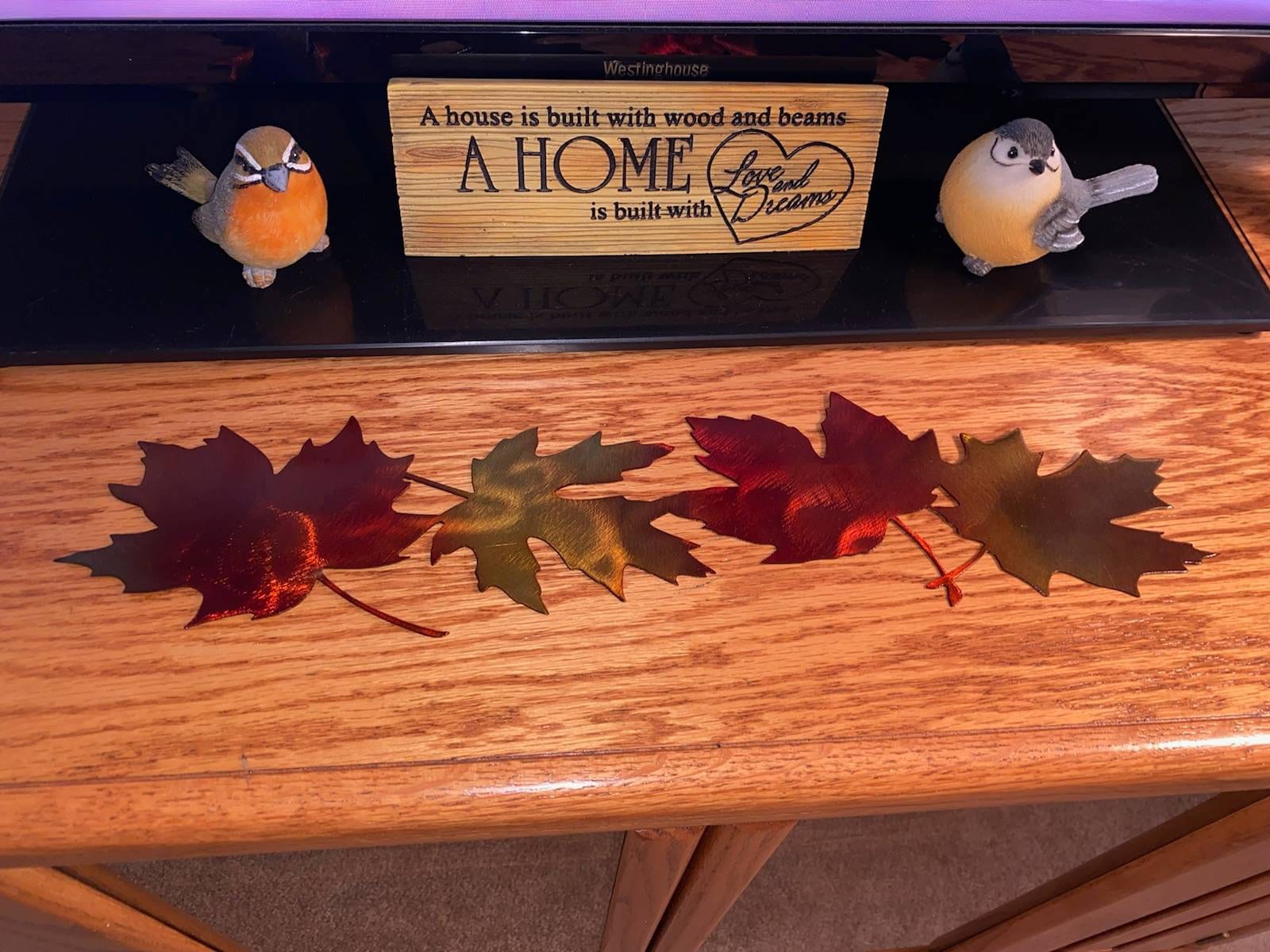 Maple Leaf Metal Wall Hanging, Metal Leaf Art, Autumn Wall Accent, Fall ...