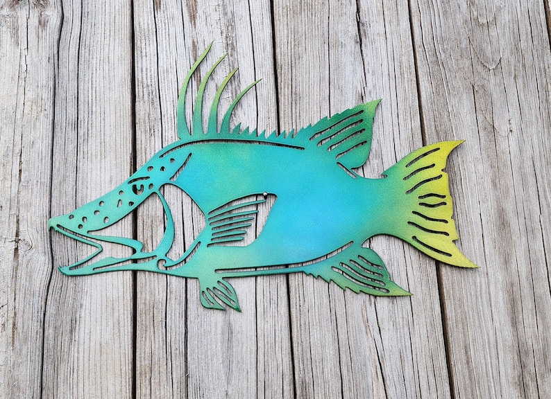 Hogfish Metal Wall Decor, Hanging Hogfish Wall Art, Sea Art, Sealife ...