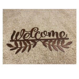 Welcome Metal Wall Art Decor Sign - Etsy