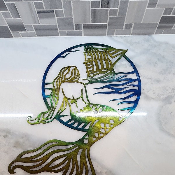 Metal Mermaid Wall Art - Etsy