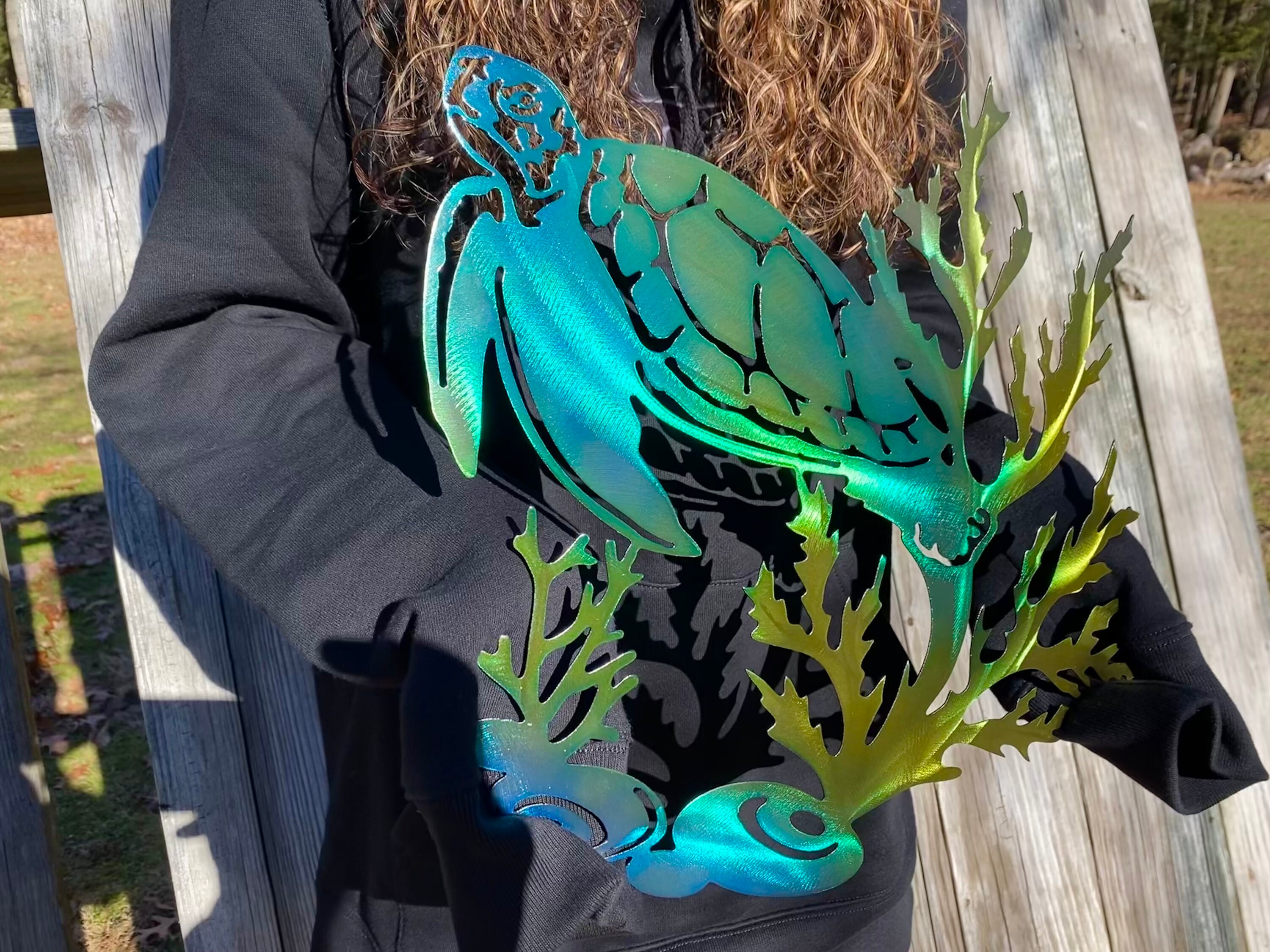 Sea Turtle Metal Art Sea Life on Reef Coral Wall Art Home Decor - Etsy