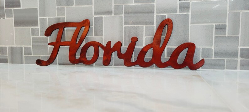 Large Florida Script Decor - Etsy