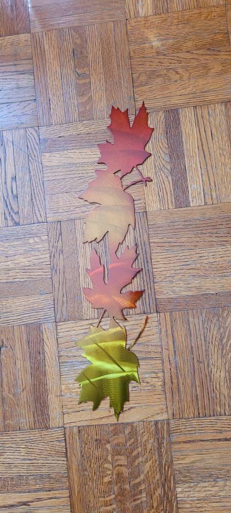 Maple Leaf Metal Wall Hanging, Metal Leaf Art, Autumn Wall Accent, Fall ...