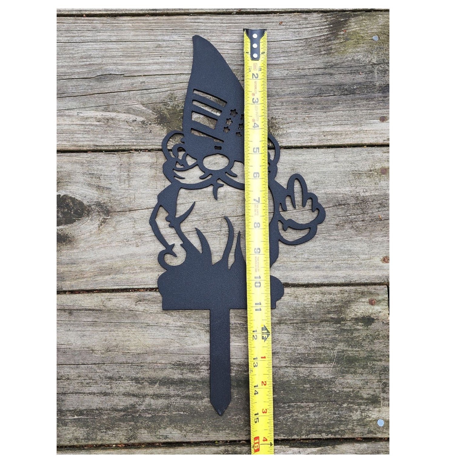 Middle Finger Metal Yard Gnome Stake - Etsy
