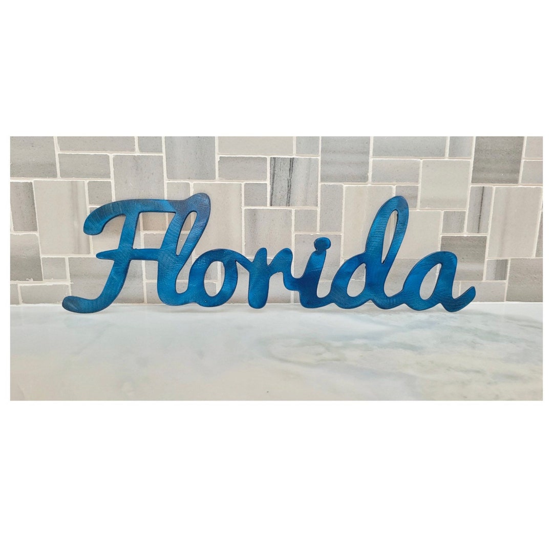 Large Florida Script Decor - Etsy