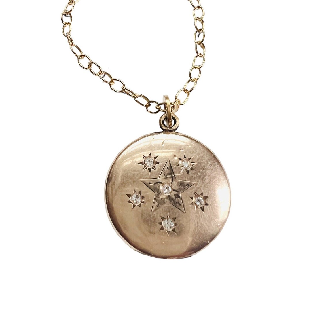Antique Star Photo Locket - Etsy