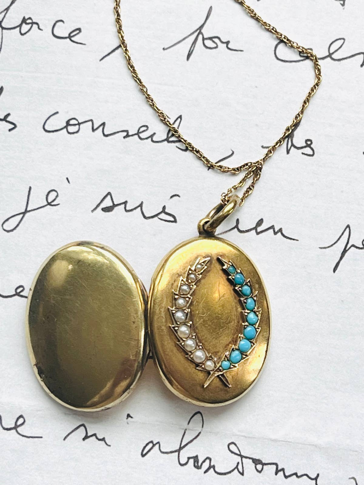 Vintage Laurel Leaf Locket Bespoke Necklace - Etsy