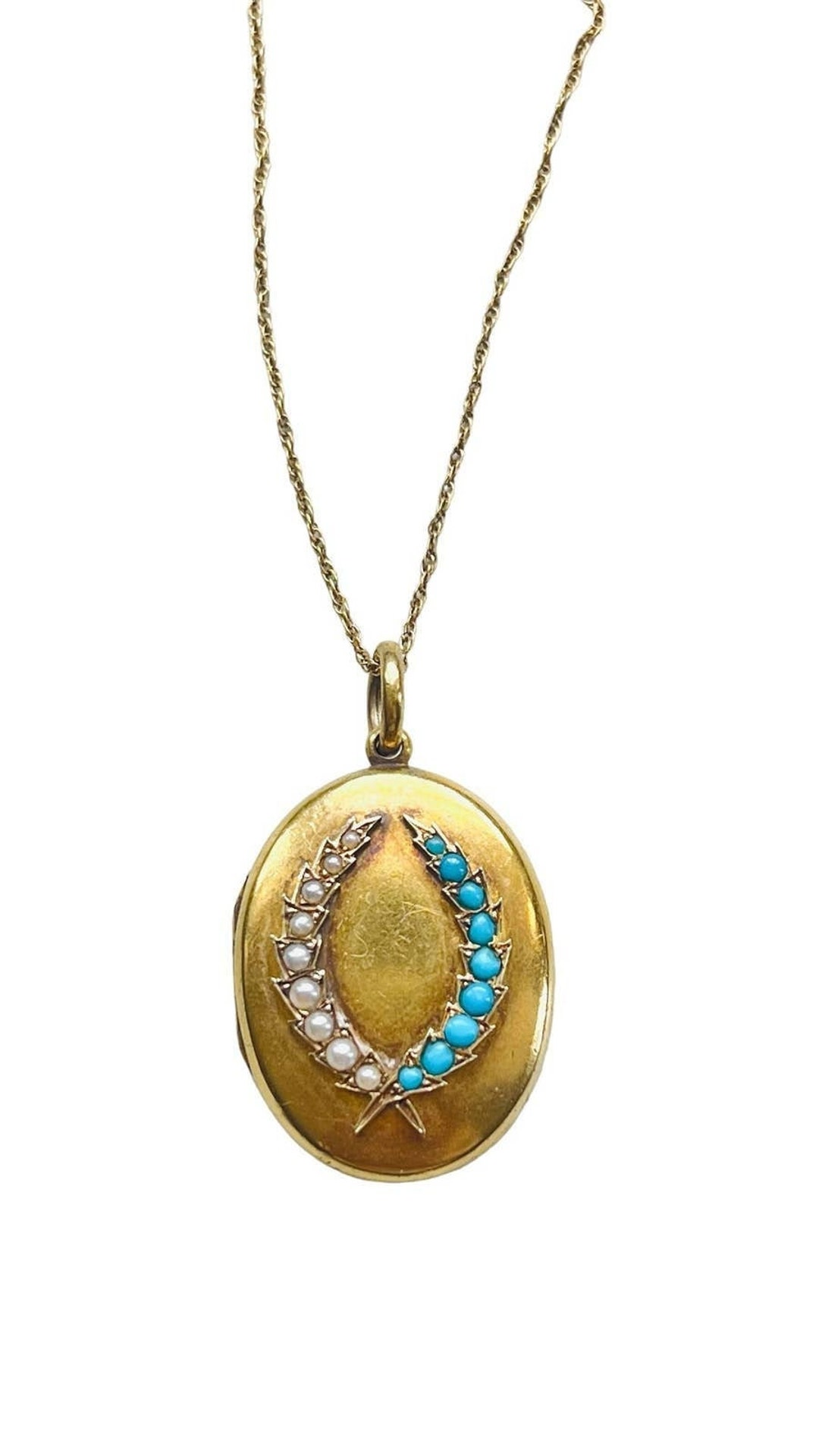 Vintage Laurel Leaf Locket • Bespoke Necklace - Etsy