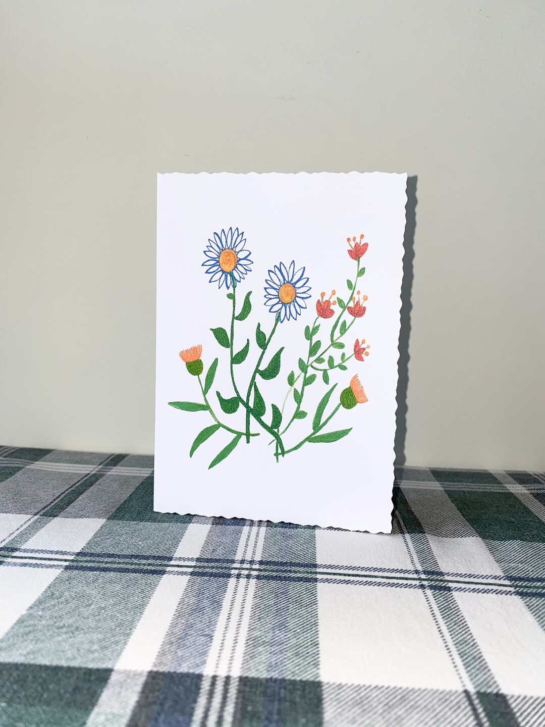 Pack of 4 Flower Notelet/greetings Cards With Envelopes - Etsy