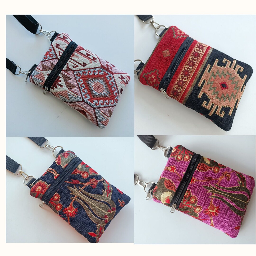 Sling Bag for Woman, Boho Fabric iPhone 14, Travel Bag, Sling Pouch ...