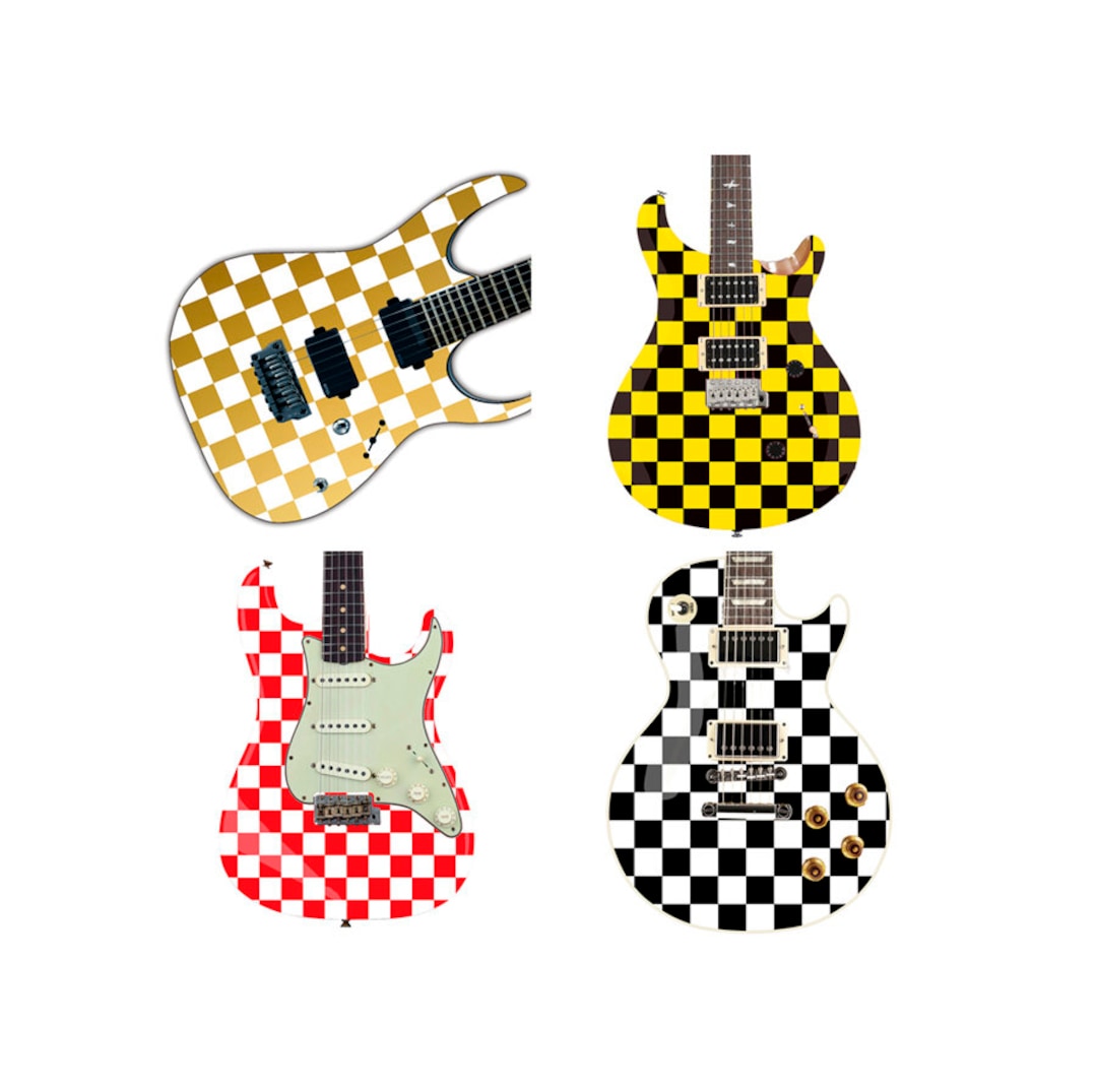 Custom Made Checker Board Squares Decal Stickers to Fit Guitars ...