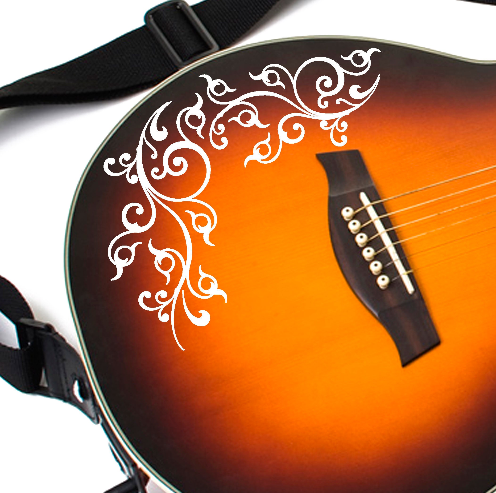 Custom Made Flower Swirl Sticker Fits Guitars & Basseschoose - Etsy