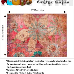 Guitar Custom Pickguard Sticker Skins. Customise Your Own Existing ...