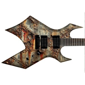 The Rusty Aged Guitar Graphics Skin Wrap - Laminated Printed Vinyl ...