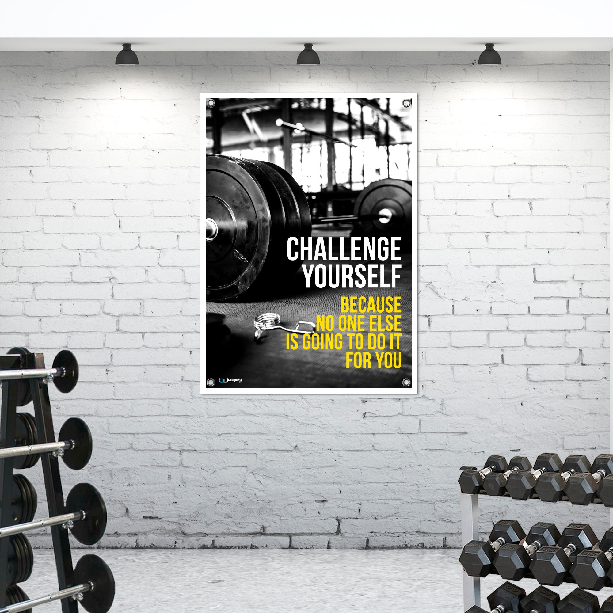 Challenge Yourself. Banner Poster With Eyelets. Perfect for - Etsy