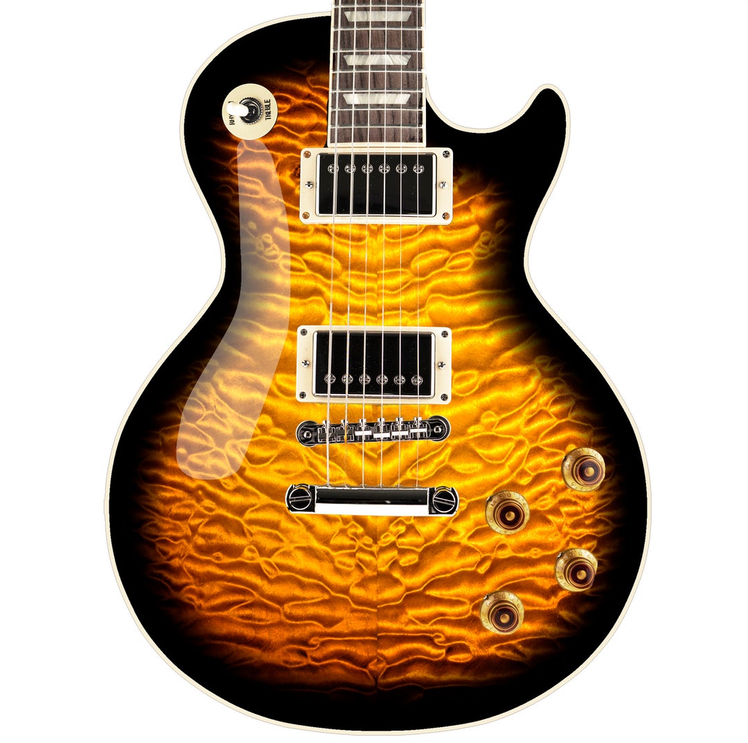LP Type Guitar Skin Vinyl Wrap Decal Sticker Quilted Maple Amber Burst ...
