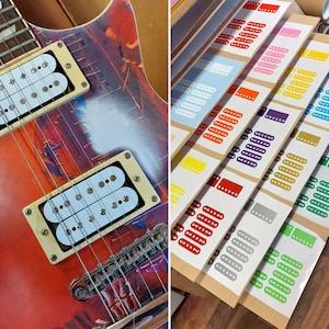 Guitar Pickup Inlay Decal Stickers. 7 Different Pick up Sizes. 20 ...