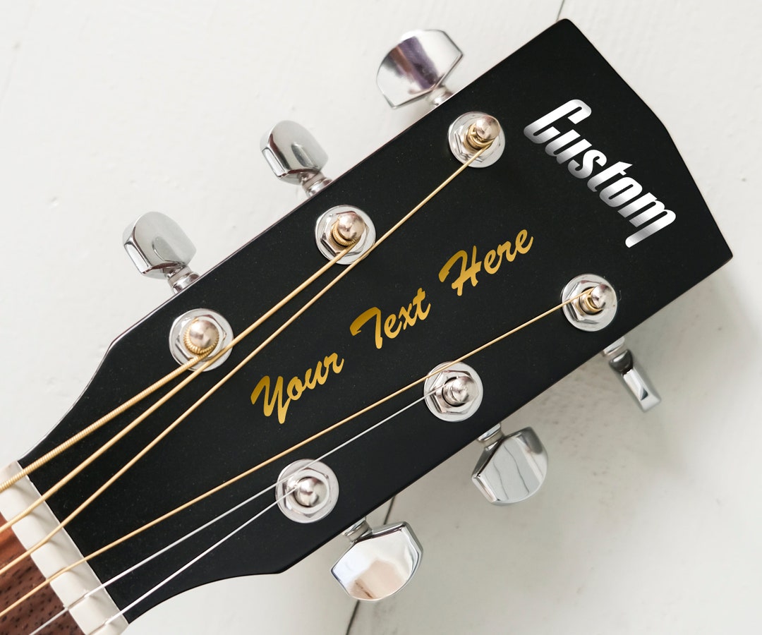 Custom Guitar Headstock Vintage Style Sticker Decals Colour Options ...