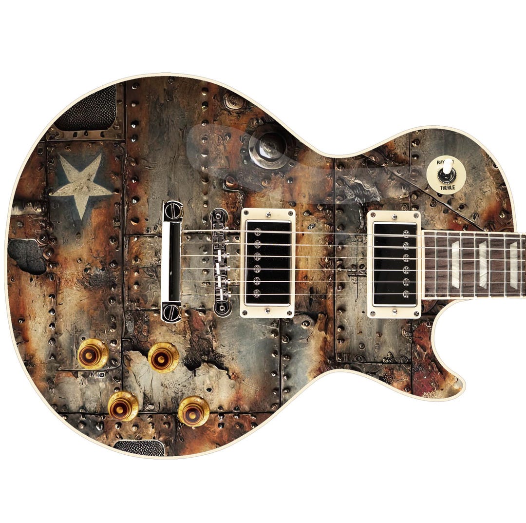 The Vintage War Rust Guitar Graphics Skin Wrap - Laminated Printed ...