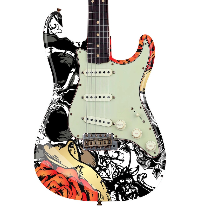 Guitar Skin Wrap Laminated Vinyl Sticker Decal for Any Guitar - Etsy