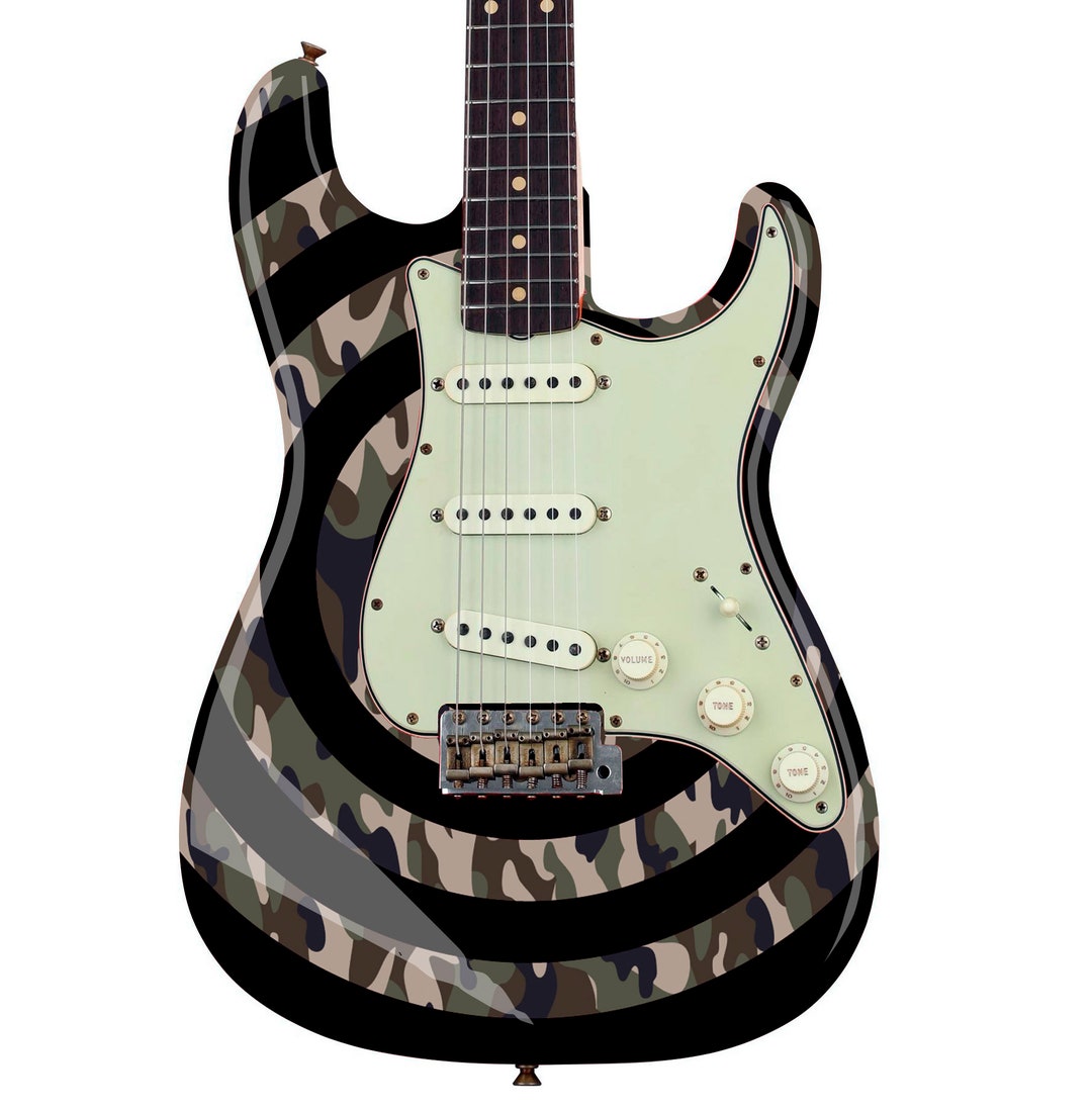 Bullseye Guitar Laminated Skin Wrap Vinyl Decal Stickers Guitar/bass ...