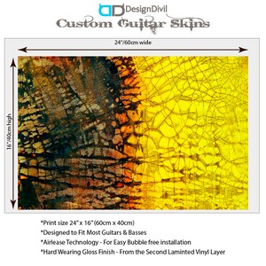 The Cracked Fade Skin Wrap Vinyl Decal Stickers for Guitars & Bass. 4 ...