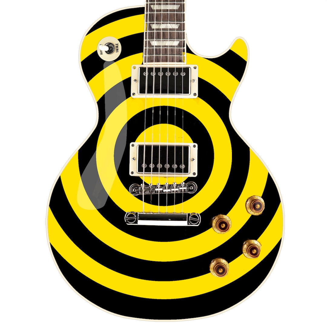 Bullseye Guitar Laminated Skin Wrap Vinyl Decal Stickers Guitar/bass ...