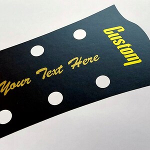 Custom Guitar Headstock Vintage Style Sticker Decals Colour Options ...