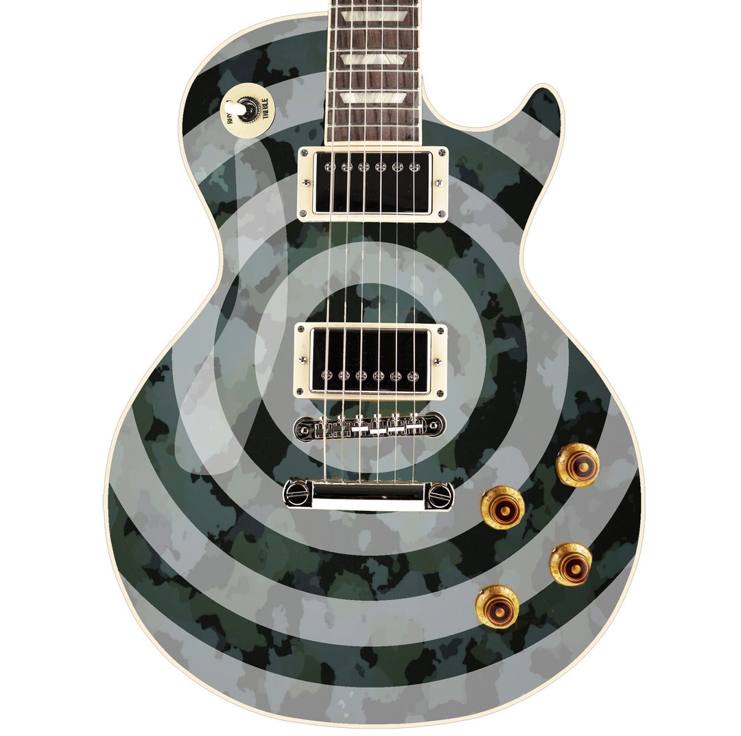 Bullseye Guitar Laminated Skin Wrap Vinyl Decal Stickers Guitar/bass ...