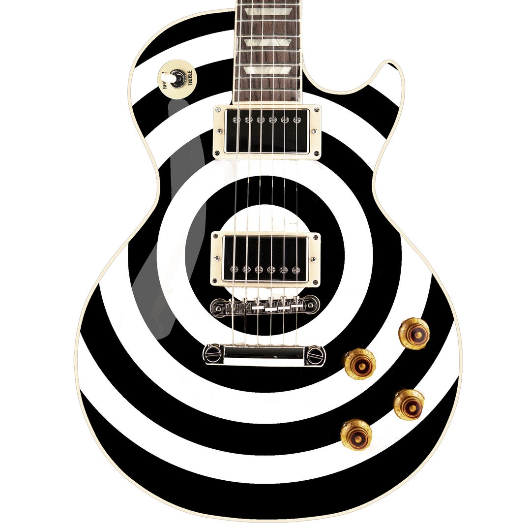 Bullseye Guitar Laminated Skin Wrap Vinyl Decal Stickers Guitar/bass ...