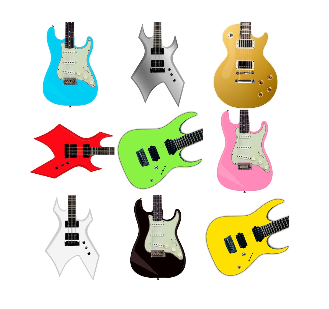 Skin Wrap Decal Stickers for Guitars & Basses. 24 Satin Colours. 2 Size ...