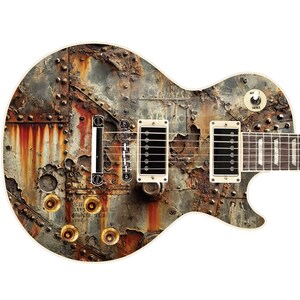 The Rusty Aged Guitar Graphics Skin Wrap - Laminated Printed Vinyl ...