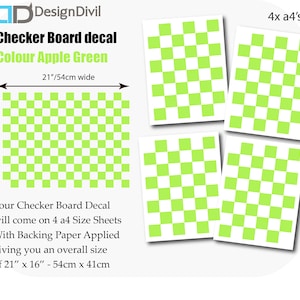Custom Made Checker Board Squares Decal Stickers to Fit Guitars ...