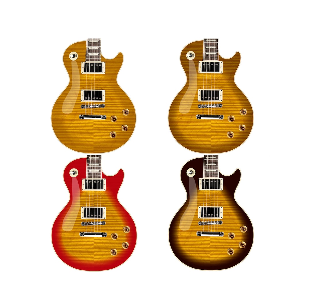 LP Type Guitar Skin Vinyl Wrap Decal Stickers Vintage Burst Inspired. 4 ...