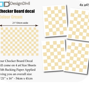 Custom Made Checker Board Squares Decal Stickers to Fit Guitars ...