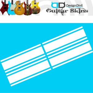 Wide Custom Racing Stripe Decal Stickers for Guitars & Basses 8 Colour ...