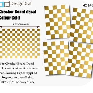 Custom Made Checker Board Squares Decal Stickers to Fit Guitars ...