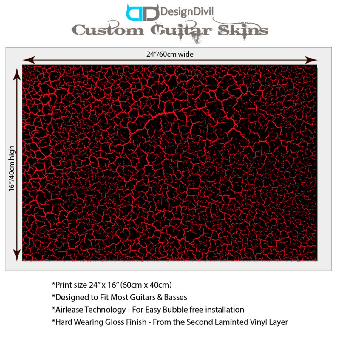 Guitar Skin Wrap Laminated Vinyl Decal Sticker the Master of Things ...
