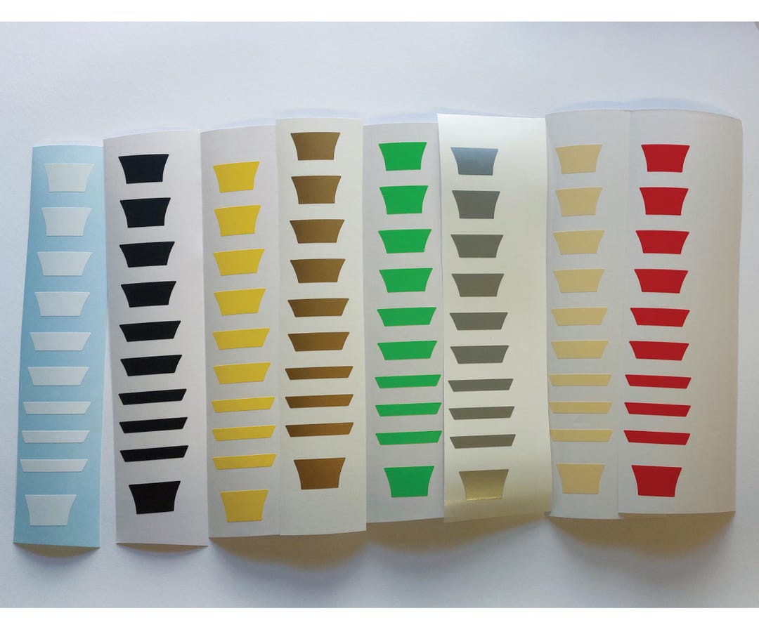 Guitar Neck Customized Trapezoid Inlays Decal Stickers 8 Colour Options ...