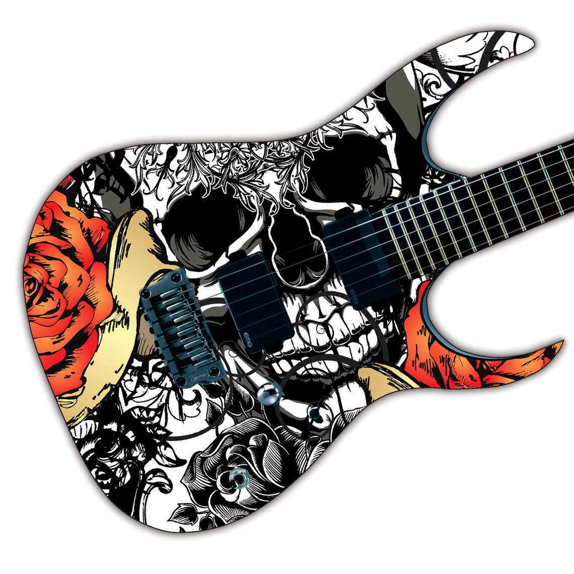Guitar Skin Wrap Laminated Vinyl Sticker. Guitar Skin Vinyl Wrap Decal ...