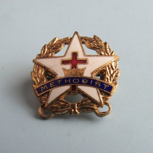 Vintage Methodist Enamel Pin Free Shipping - Etsy