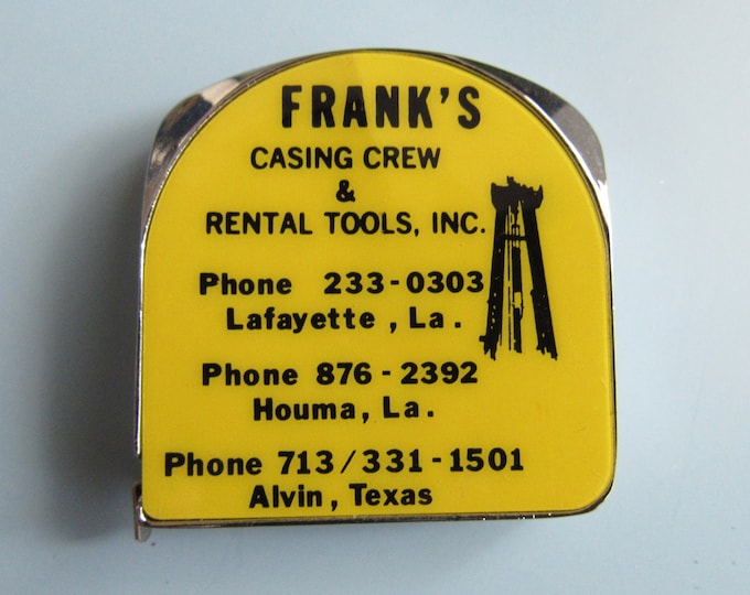 Vintage Frank's Casing Crew & Rental Tools, Inc. Tape Measure Lufkin ...