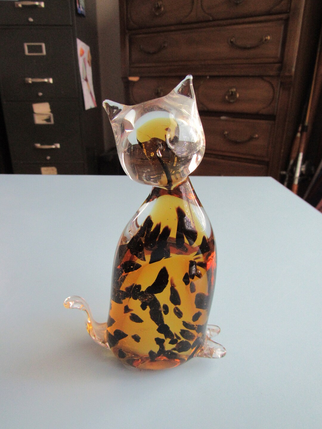 Vintage Fifth Avenue Crystal Cat Figurine Free Shipping - Etsy