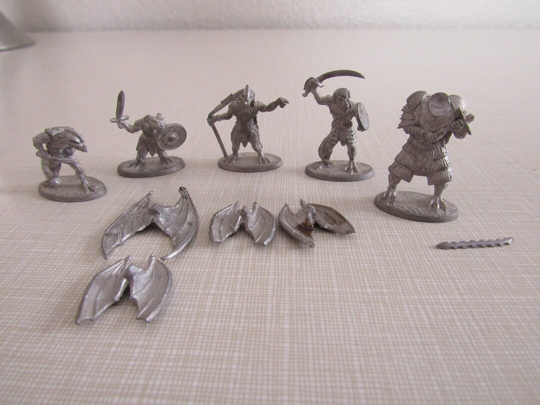 Lot of 5 Vintage Ral Partha Pewter Winged Miniatures 1989 Advanced ...