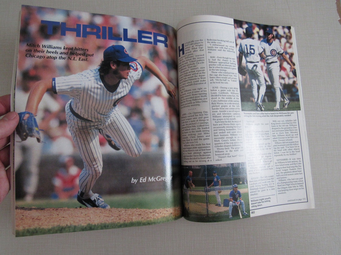 Vintage Chicago Cubs Vol 8 No 5 1989 Souvenir Program Magazine ...