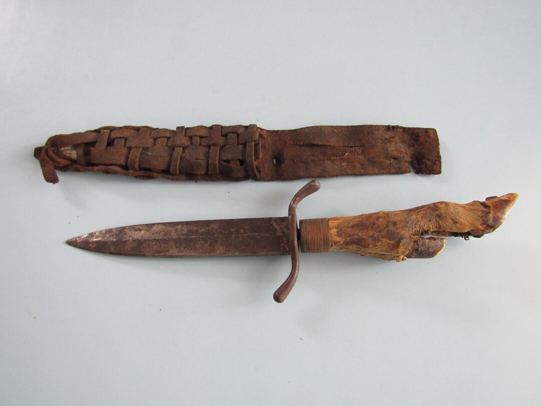 Vintage Deer Foot Handle Knife Dagger A.W. Wadsworth & Son ...