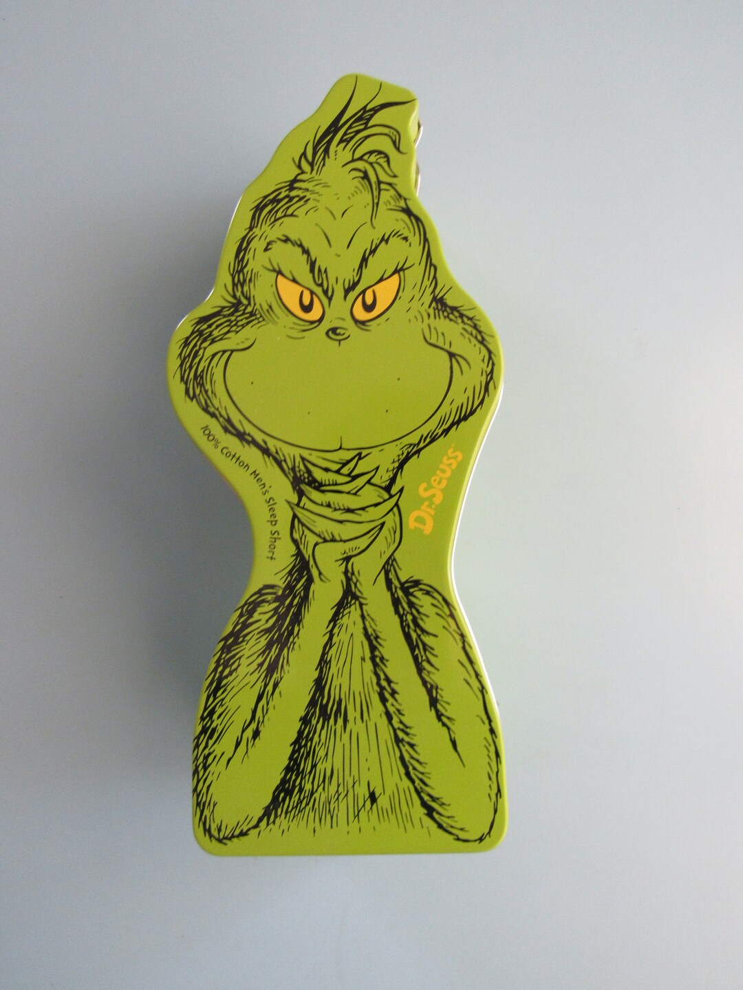 Vintage Dr . Seuss Grinch Lidded Tin Lithograph Box Free Shipping - Etsy