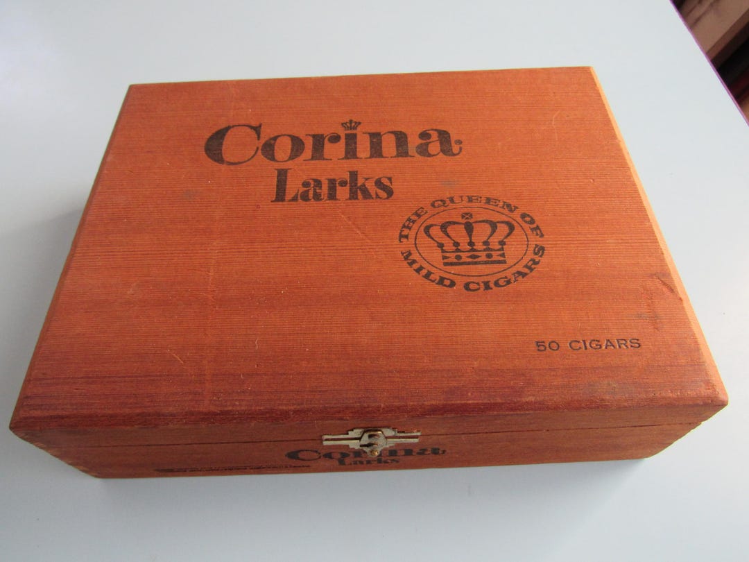 Vintage Corina Larks Wooden Cigar Box Free Shipping - Etsy